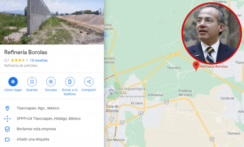 Redes y Google Maps bautiza como “Refinería Borolas” a barda construida ...