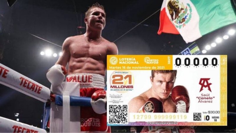 Lotería Nacional lanza “cachito” con la imagen del “Canelo” Álvarez